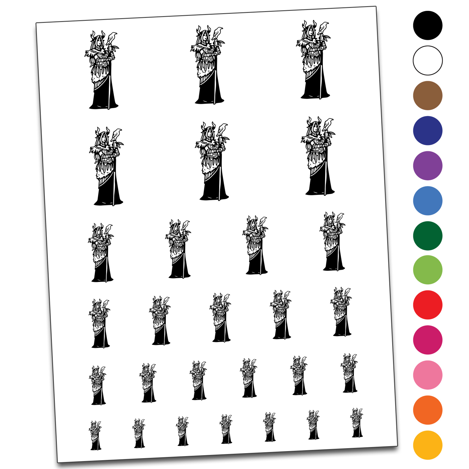 RPG Class Druid Nature Healer Water Resistant Temporary Tattoo Set Fake ...