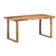 vidaXL Dining Table Kitchen Table Dining Room Dinner Table Solid ...