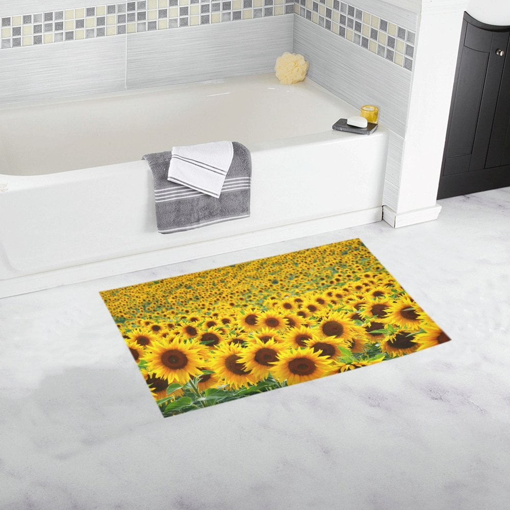 MKHERT Sunflower Field Doormat Non-slip Bath Mat Floor Mat 30x18 inch ...