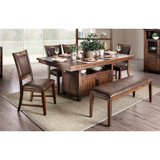 Furniture of America Jaycee Dining Table - Light Walnut - Walmart.com