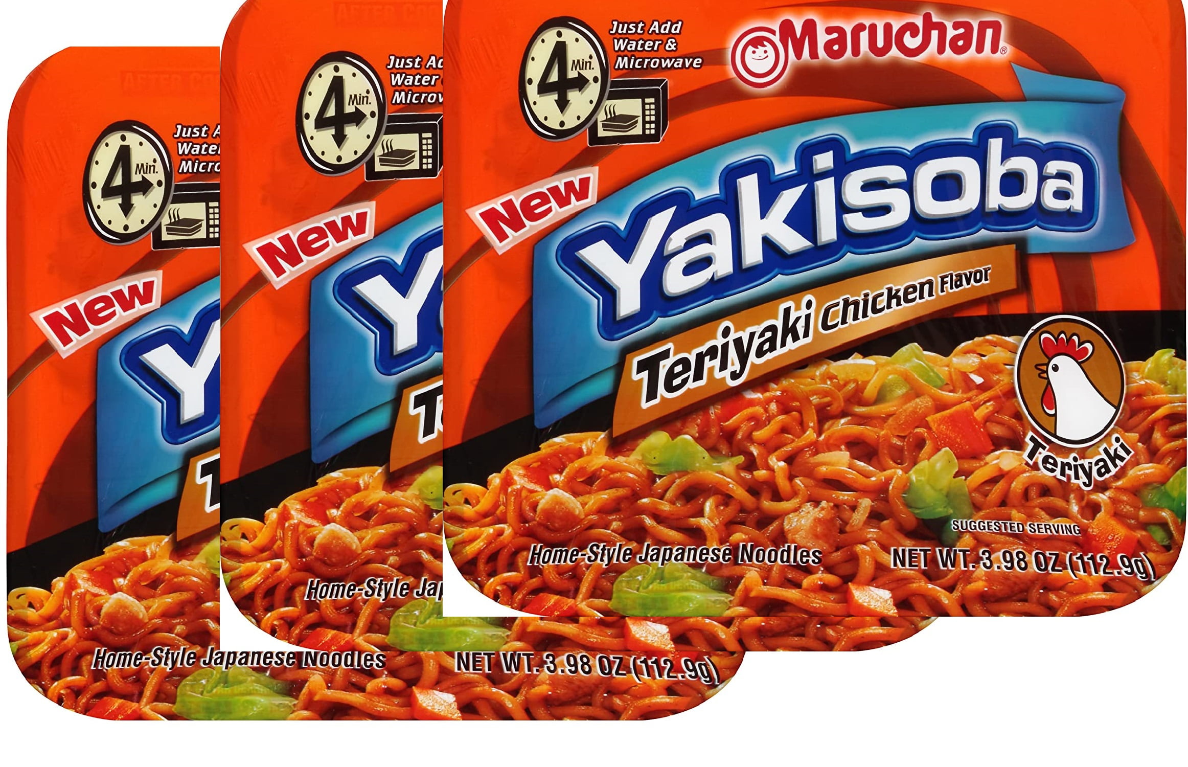 Maruchan Yakisoba Teriyaki Chicken, Homestyle Japanese ramen noodles3 ...