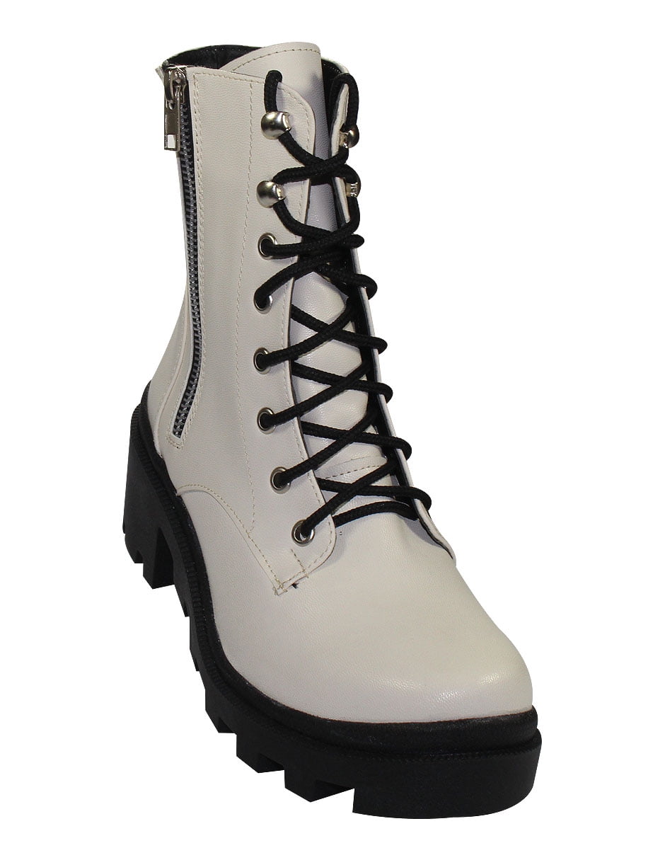 BOTIN CASUAL LEON MUJER NUDE BLANCO PIEL CABRA 2057 LEON 2057p ...