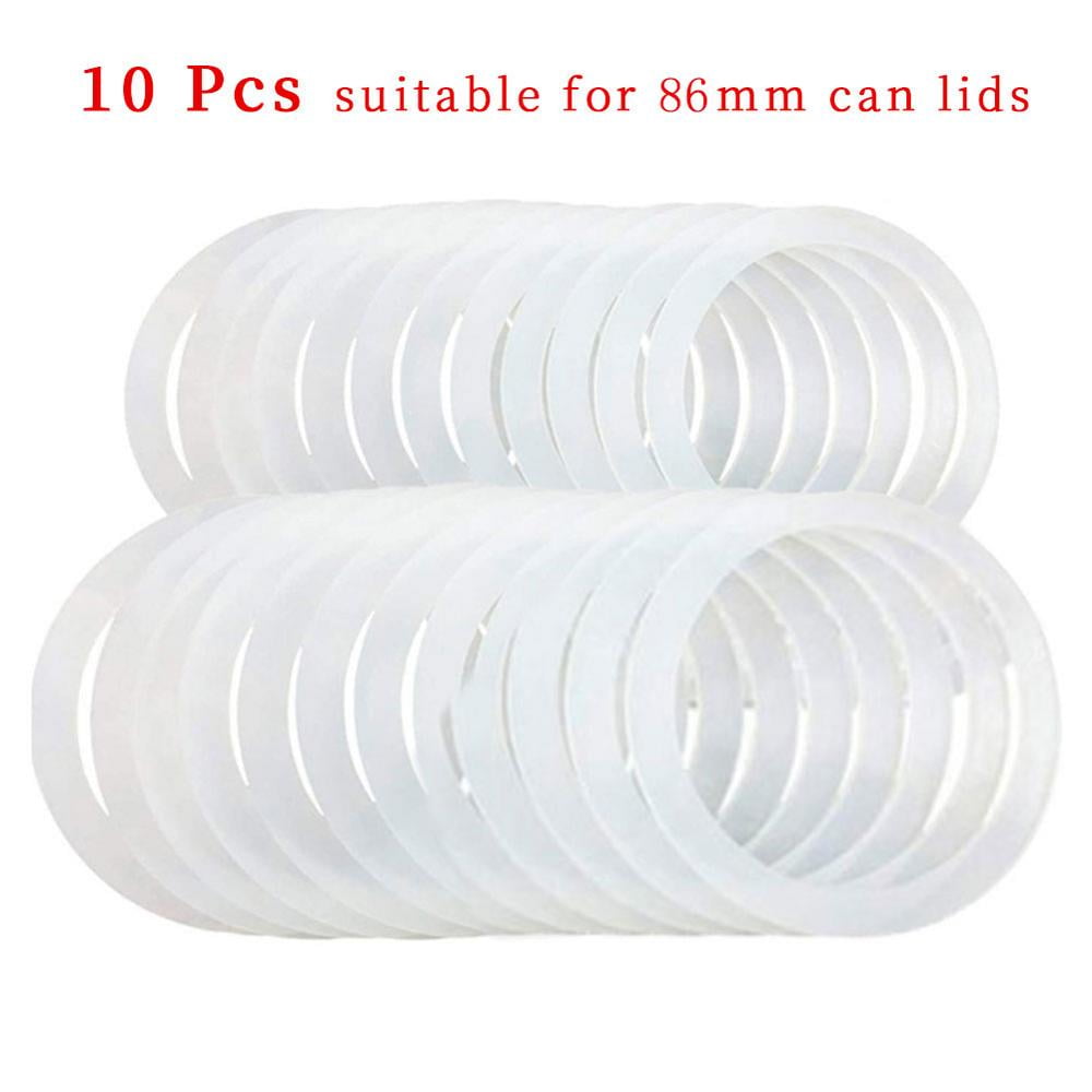 10PCS Reusable Silicone Seals Plastic Storage Lids Gaskets for Leak ...