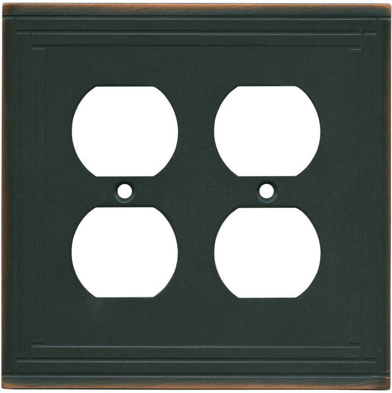 Brainerd Selby Oil Rubbed Bronze - 2 Gang Electrical Outlet Covers ...