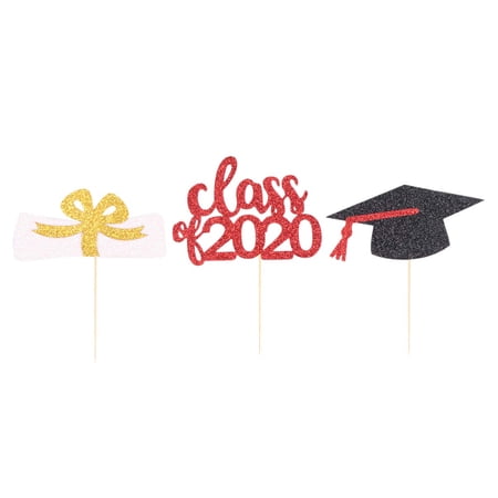 HTOOQ Class of 2020 Cake Topper Graduation Cupcake Toppers 2020 ...