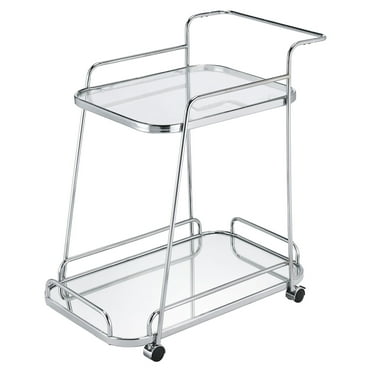 ACME Jinx Serving Cart in Clear and Chrome - Walmart.com