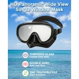 Reef Tourer Adult Single-Window Mask, Snorkel & Fin Traveling Set ...