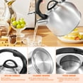 Uscover Stovetop Tea Kettle 3.16 Qt Food Grade Stainless Steel ...