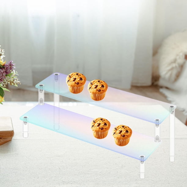 Acrylic Display Riser Collectibles Display Stand for Buffets Dessert ...