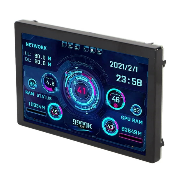 PC Temperature Display,PC CPU Data Monitor Mini PC Case Monitor PC ...