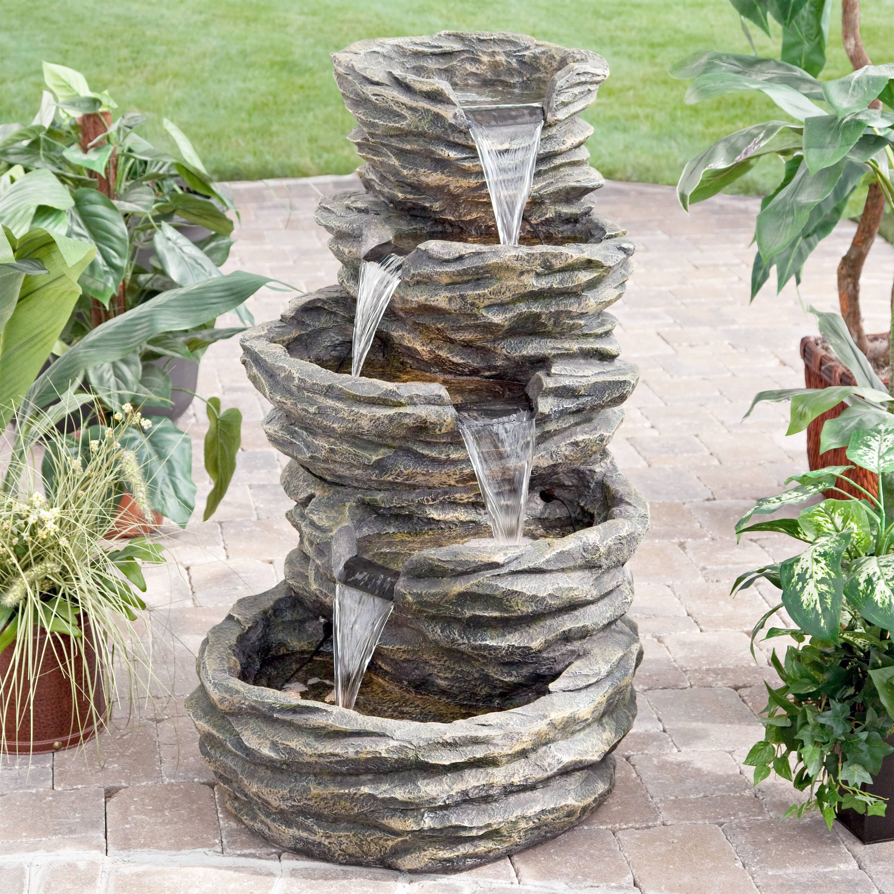 Alpine Five-Level Rock Waterfall Indoor/Outdoor Fountain - Walmart.com ... Alpine Five-Level Rock Waterfall Indoor/Outdoor Fountain - Walmart.com ...