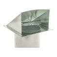RDP 3" Galvanized Steel Hooded Wall Vent with Screen and Damper (White ...