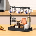 BOIVSHI Coffee Mug Holder Organizer with Movable Hooks and Storage Rack ...