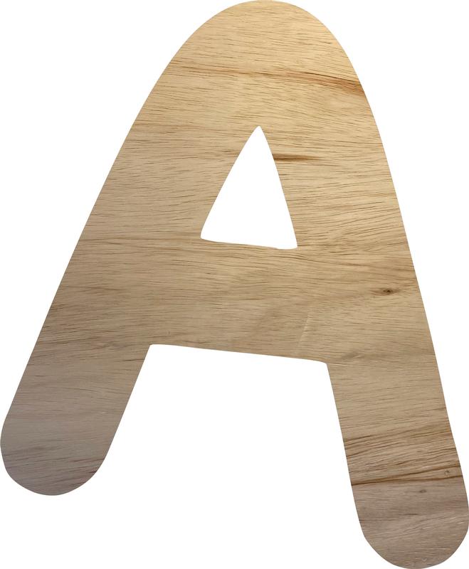 Unfinished Wood Block Letter, Craft 5'' Bold Letter M, Paintable ...