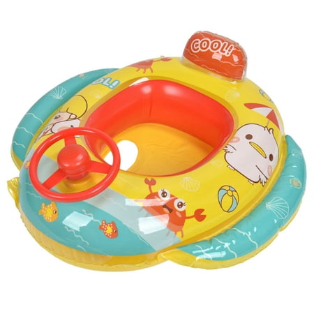 Swimming Circle, Baby Swimming Float Portable Steering Wheel Float Boat ...