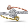 1/10 Carat T.W. Diamond Sterling Silver Floral Promise Ring - Walmart.com