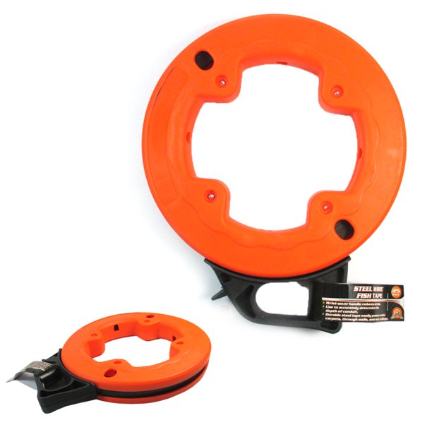 25 Ft Steel Fish Tape Electrical Puller Line Wire Wall Cable Equipment ...