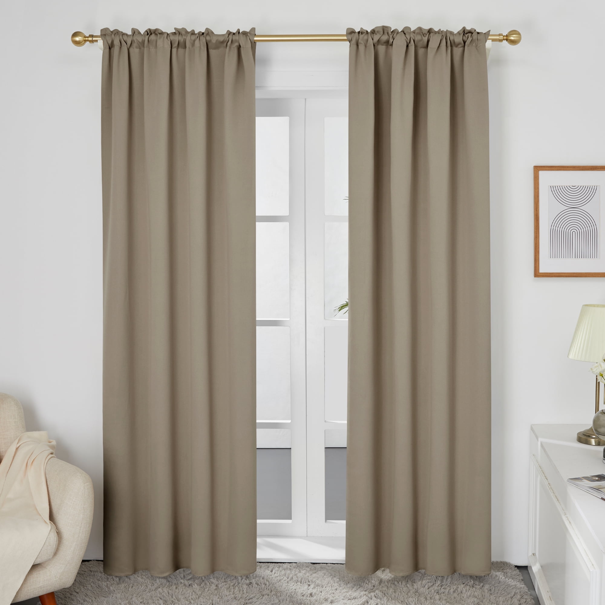 Deconovo Room Darkening Curtains Blackout Curtain Rod Pocket Window ...