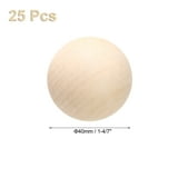 Uxcell 25 Pcs Wooden Round Balls 1-5/8" (40mm) Unfinished Wooden Balls ...