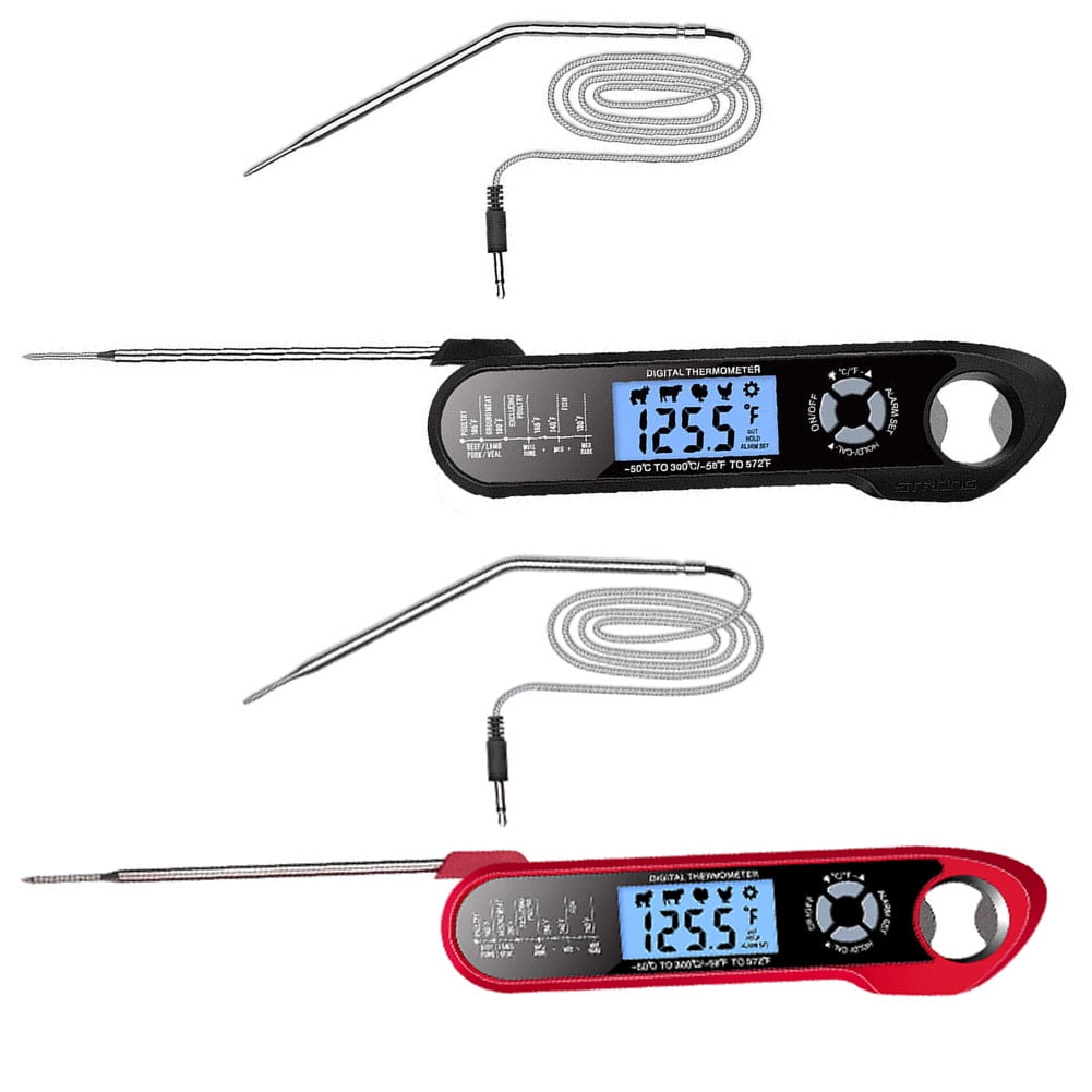 SPRING PARK Meat Thermometer Instant Read Oven Safe 2 in 1 Dual Probe ...