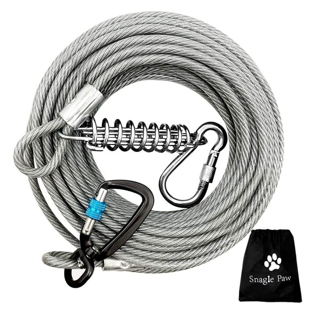 Tie Out Cable for Large Dogs, Dog Leads for Yard 50ft Heavy Duty, Dog ...