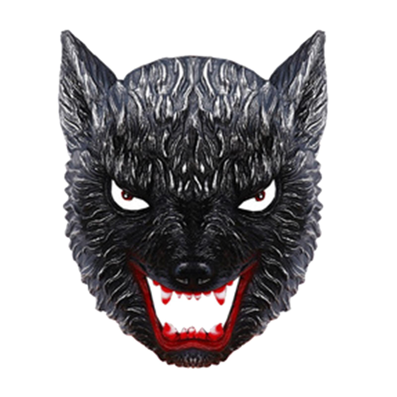 Accesorios de Halloween Wolf Mask Masquerade Cosplay Animal Hombre Half ...