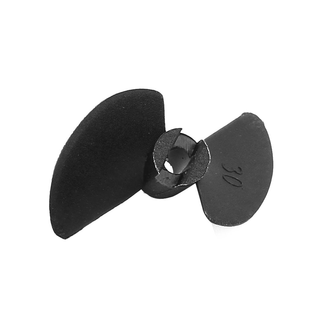 30 x 40 x 3.17mm Nylon 2-Vane Rotating RC Boat Prop Propeller Black ...