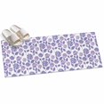 Abstract Hydrangea Floral Rectangle Rug 2'x6' Purple Flower Leaves on ...