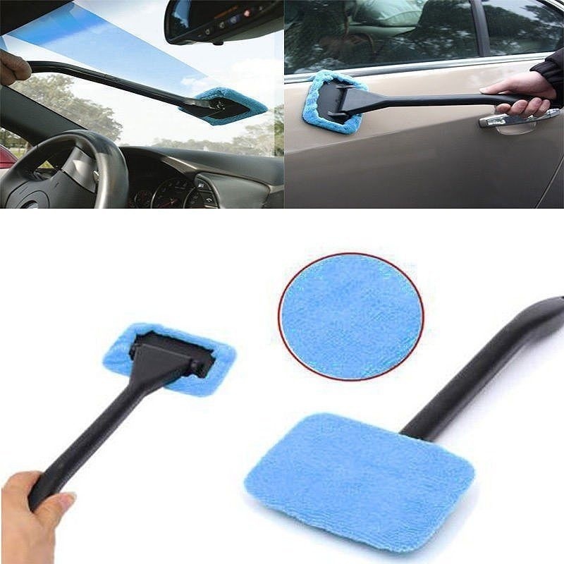 Microfiber Auto Cleaner Long Handle Washer Brush Car Window Windshield ...