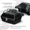 Yescom 48L Universal Motorcycle Tail Box Top Case Luggage w/ Top Rack ...