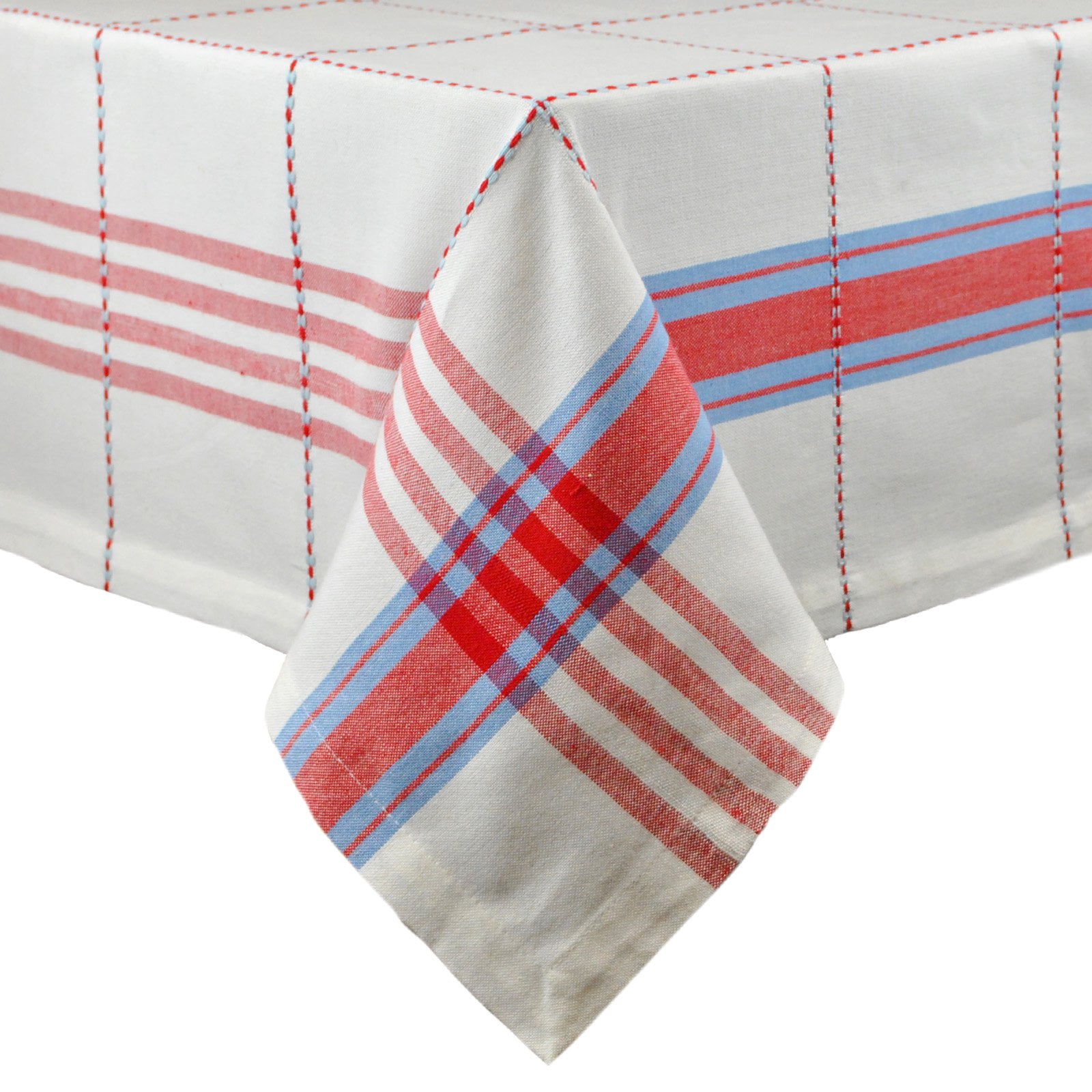 DII Rise & Shine Coopeville Plaid Kitchen Tablecloth, 52"x52", 100% ...