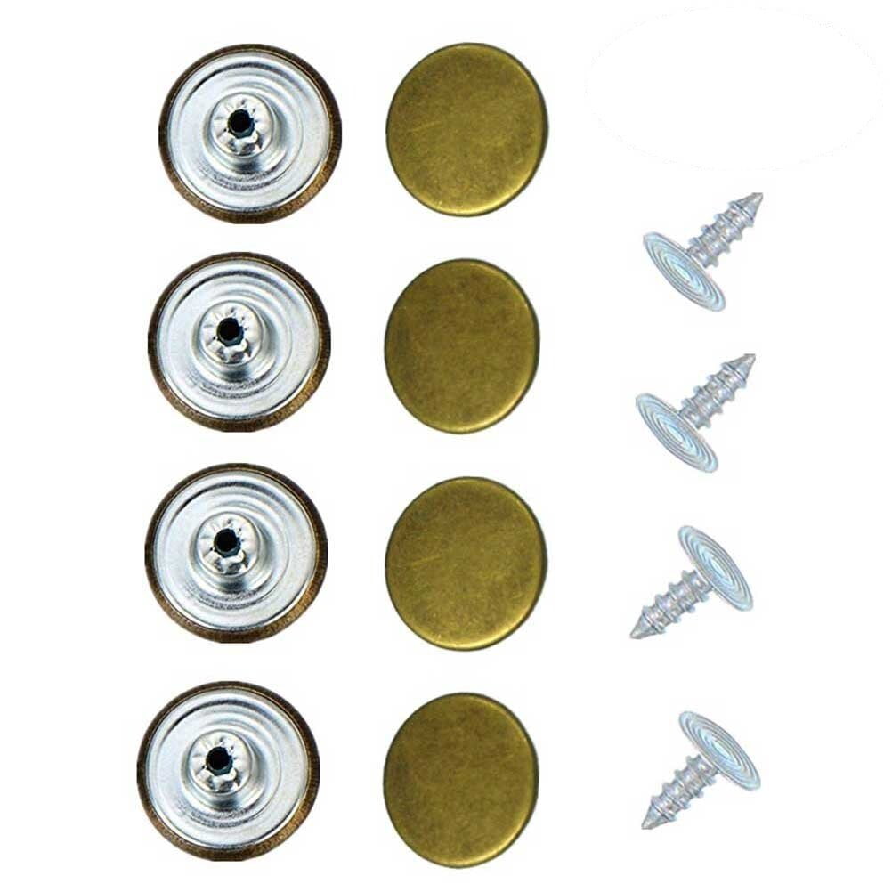 40 Sets 17 Mm Jeans Metal Button Rapid Rivet Buttons Fasteners Combined ...