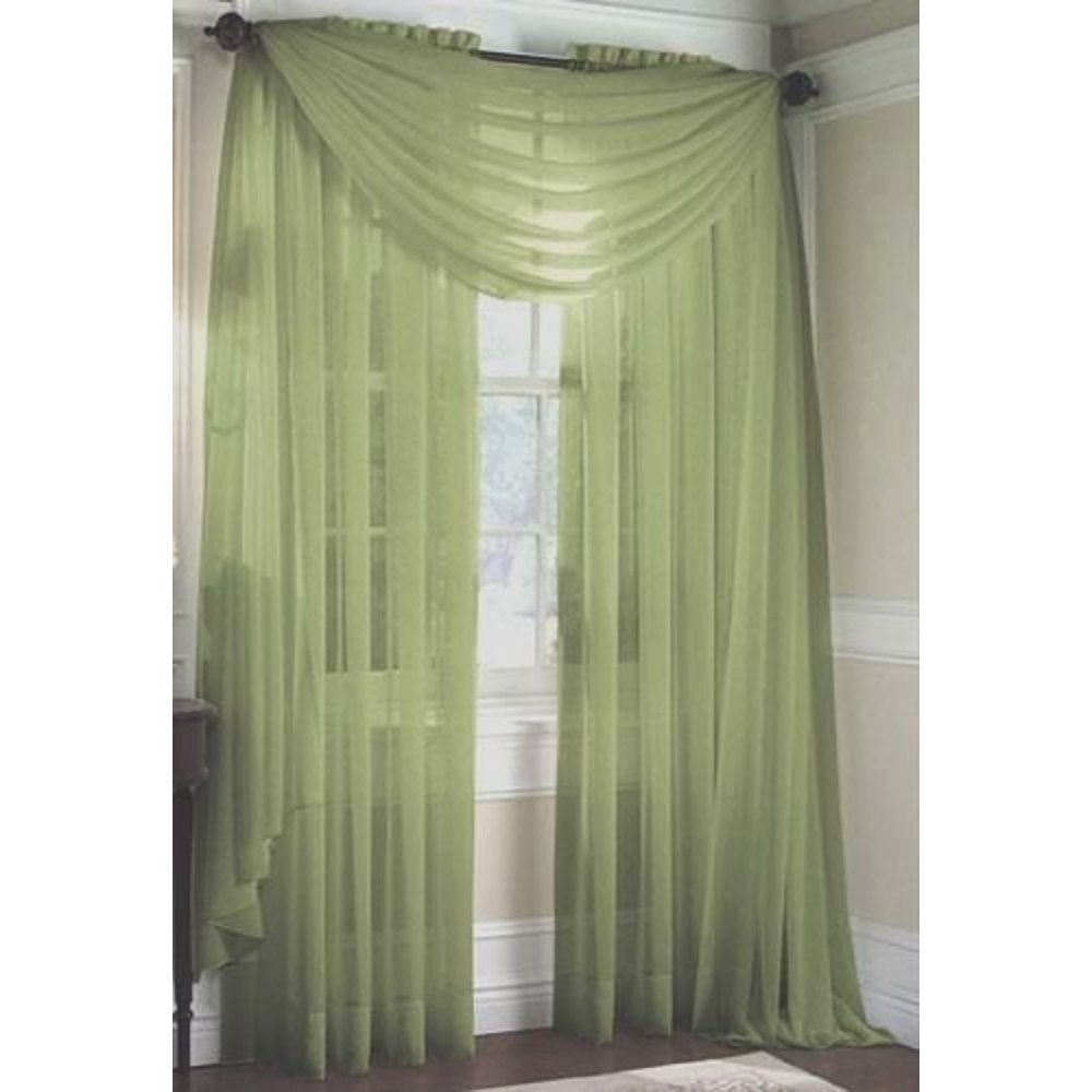 Solid Sheer Window Scarf | Decotex - Walmart.com - Walmart.com