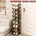9 Tier Narrow Shoe Rack for Entryway, Free Standing Vertical Storage ...