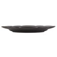 Beautiful Scallops Set of 4 Stoneware Dinner Plates Black by Drew ...