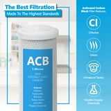 2 Pack Activated Carbon Block ACB – Filter Replacement – 5 Micron, 10 inch Filter – Under Sink ...