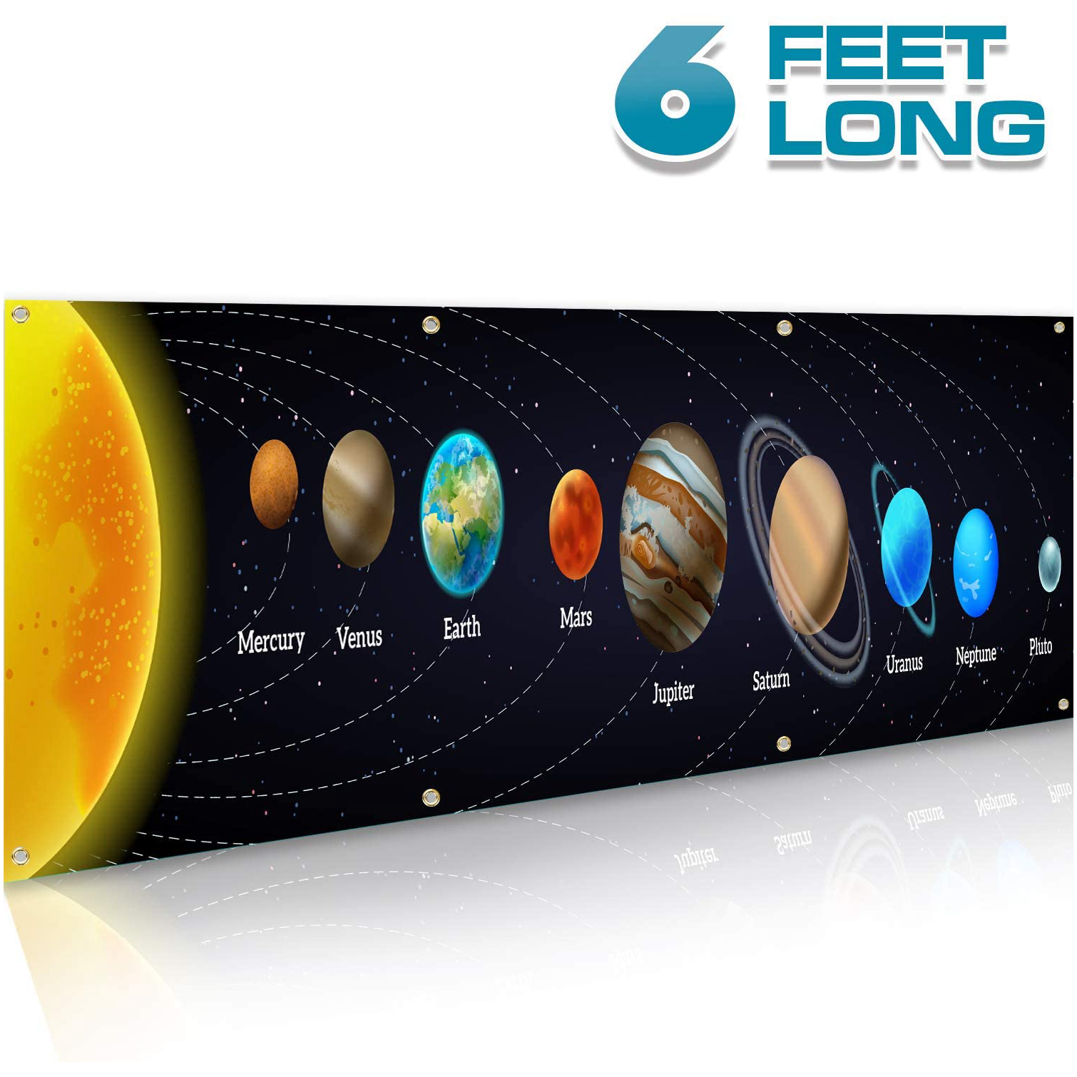 Buy Bigtime Signs Solar System Poster Science Banner 16 inch x 6 feet ...
