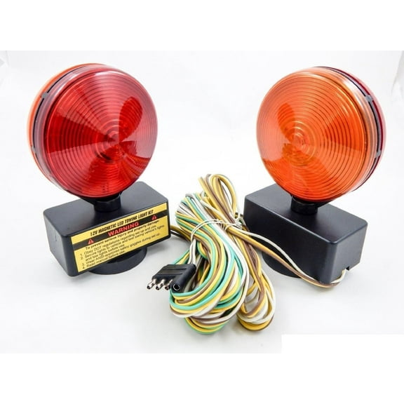12V Magnetic Towing Tow Light Kit Trailer RV Tow Dolly Tail Towed Car ...