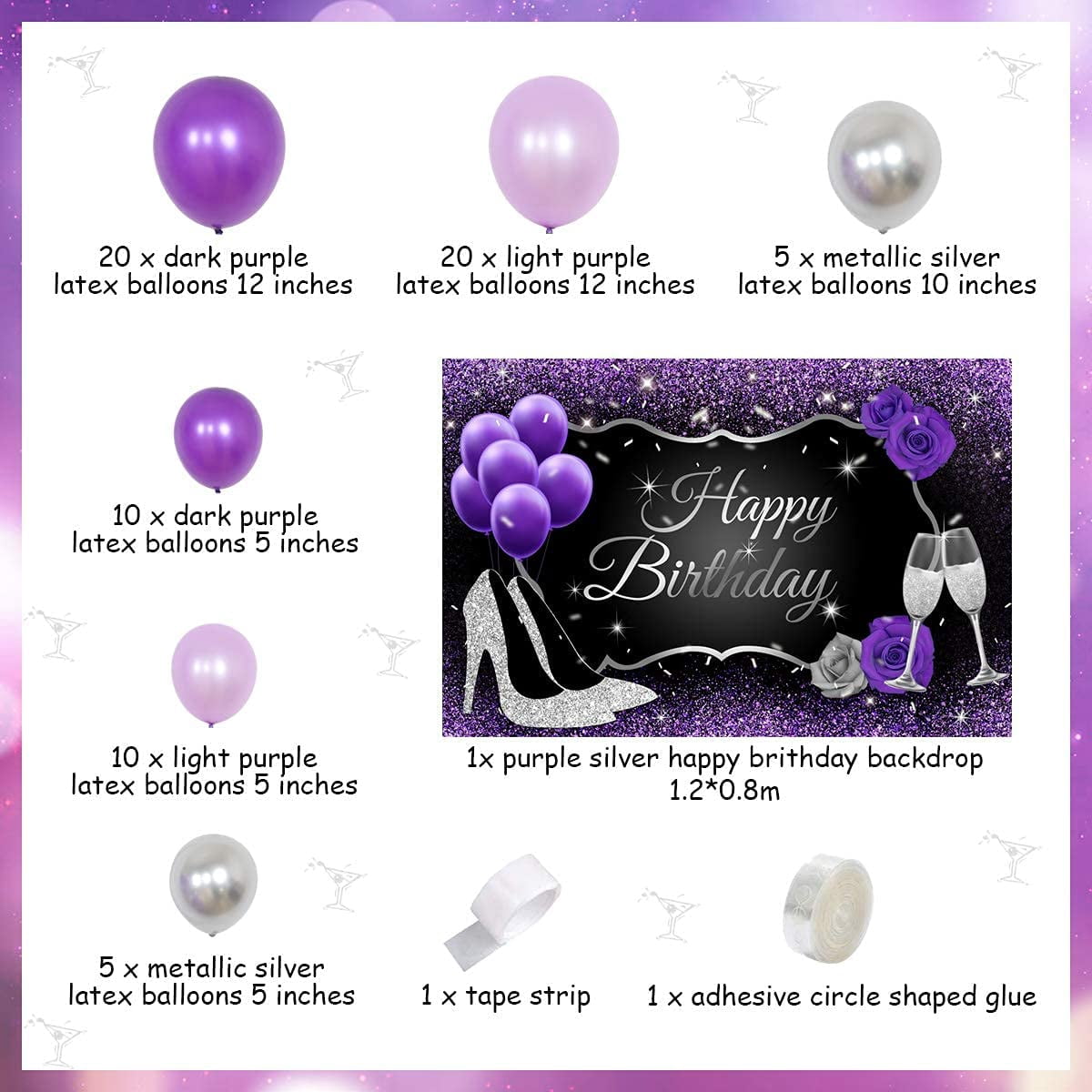 Purple Silver With Flames