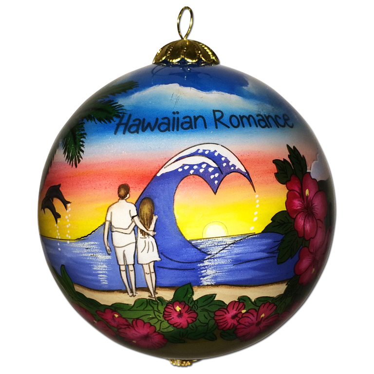 Hawaiian Christmas Glass Ornaments