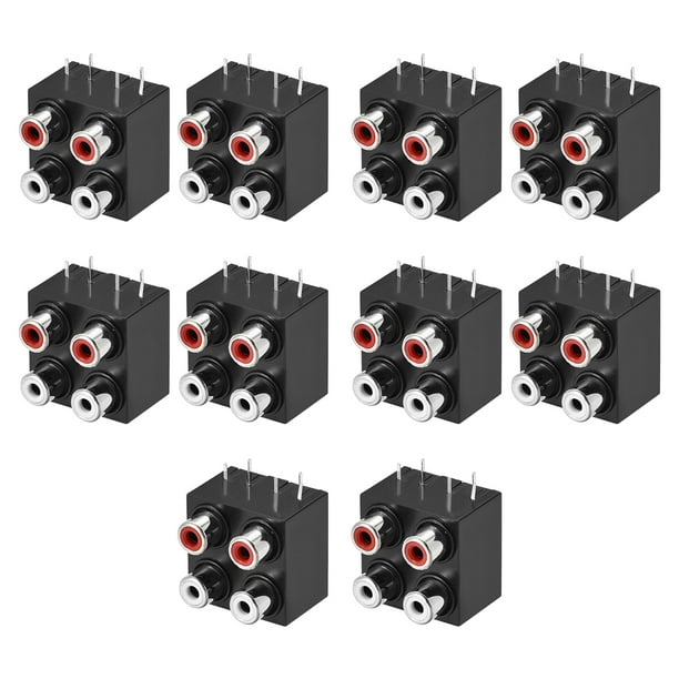 Conector de Salida concéntrica AV Unique Bargains 4 RCA Jack hembra 10 ...