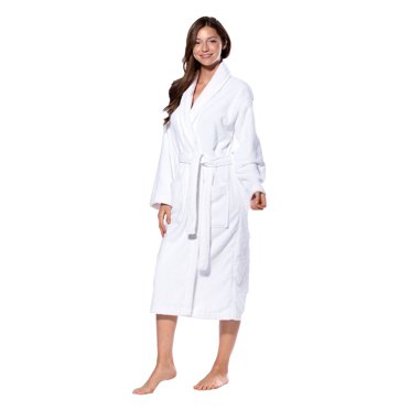 Living Health Products SPA-ROBE-001 Microfiber Spa Robe, Cream with ...