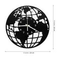 BESTYASH Black Decorative Wall Clock World Map Design Silent for ...
