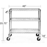 TRINITY 3-Tier Chrome Utility Cart - Walmart.com