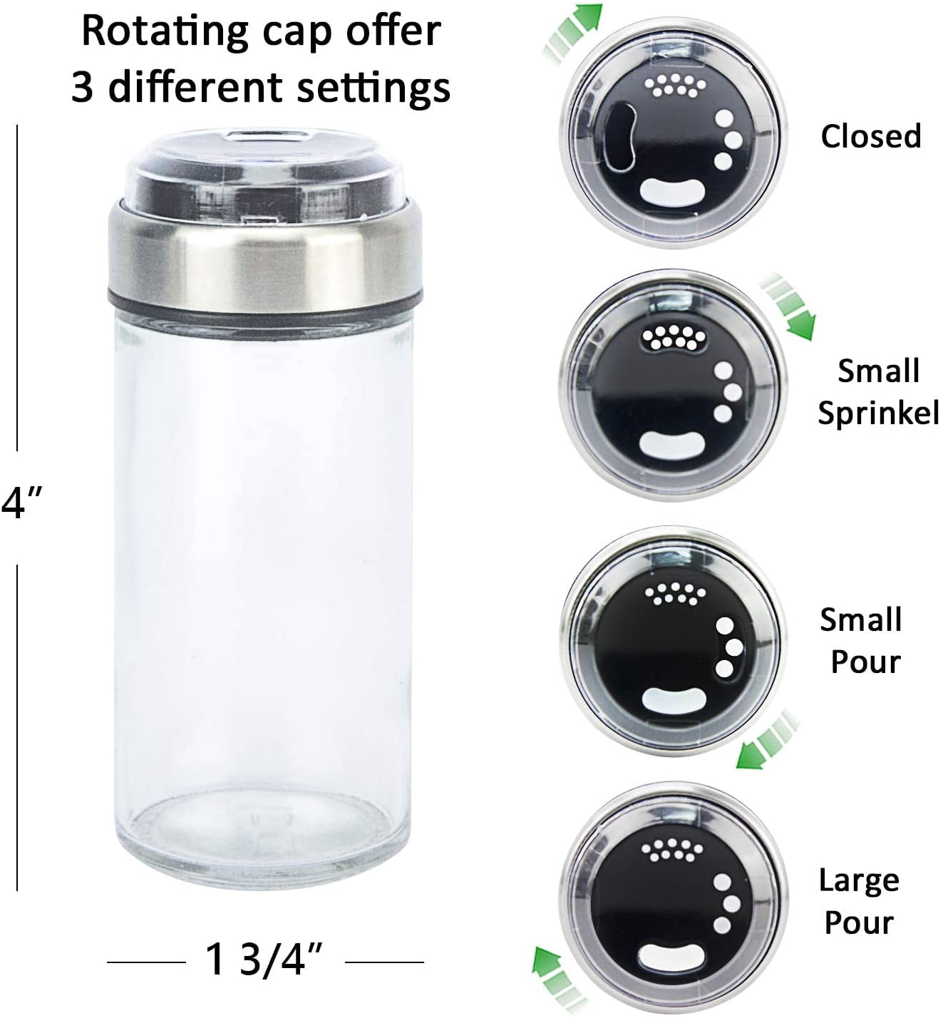 Buy Stainless Steel Revolving Spice Rack 12 Glass Jars Bottles Shakers ...