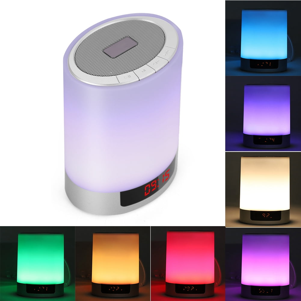 Mgaxyff Multifuctional Touch Sensor Bluetooth Speaker With 7colors Led Night Light And Alarm Clock
