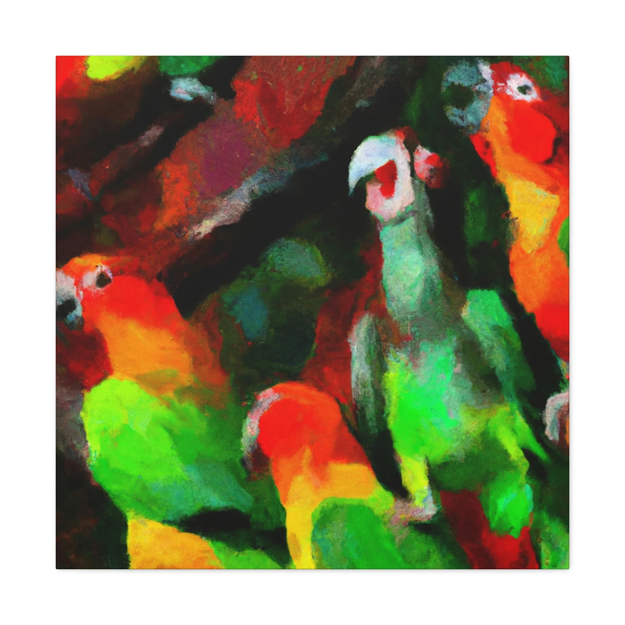 Parrots of Senegalese Sky - Canvas - Walmart.com