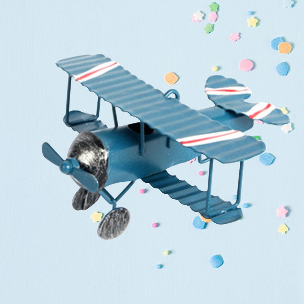 Airplane Decor Vintage Mini Metal Decorative Airplane Model Hanging ...