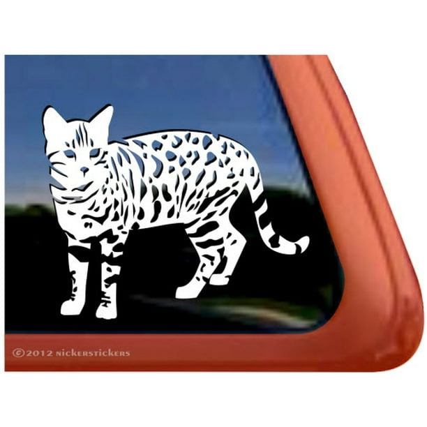 Bengal - Plain | High Quality Vinyl Bengal Cat Window Decal - Walmart ...