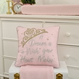 Disney, Princess Enchanting Dreams Decorative Pillow, 15x15, Baby Pink ...